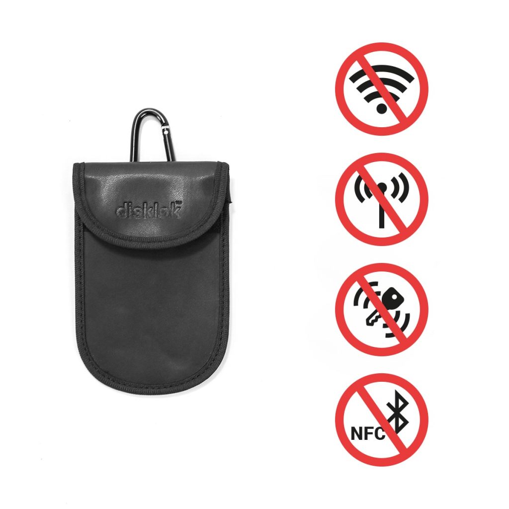 Disklok RFID Faraday signal blocking wallet, 14cm – Disklok UK